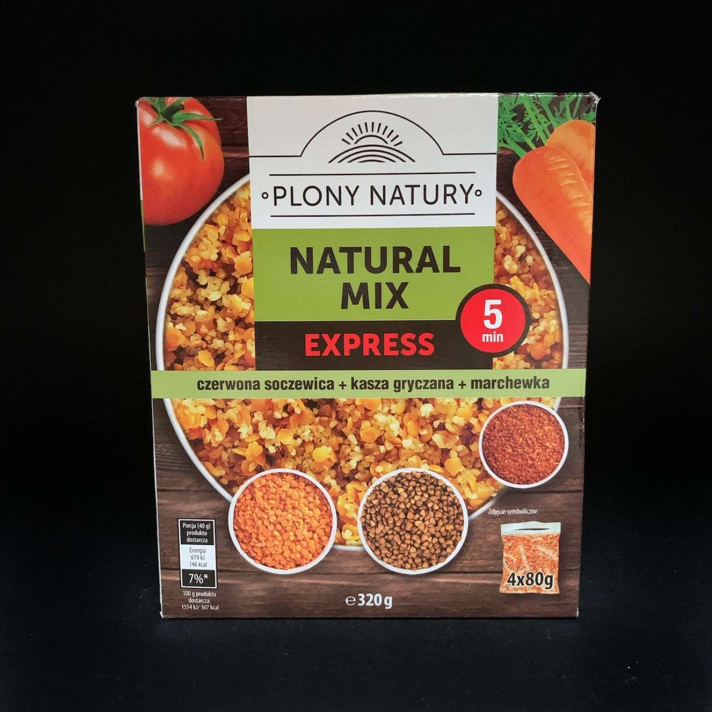 Мікс з червоної сочевиці, гречки і моркви Natural Mix Express Plony Natury